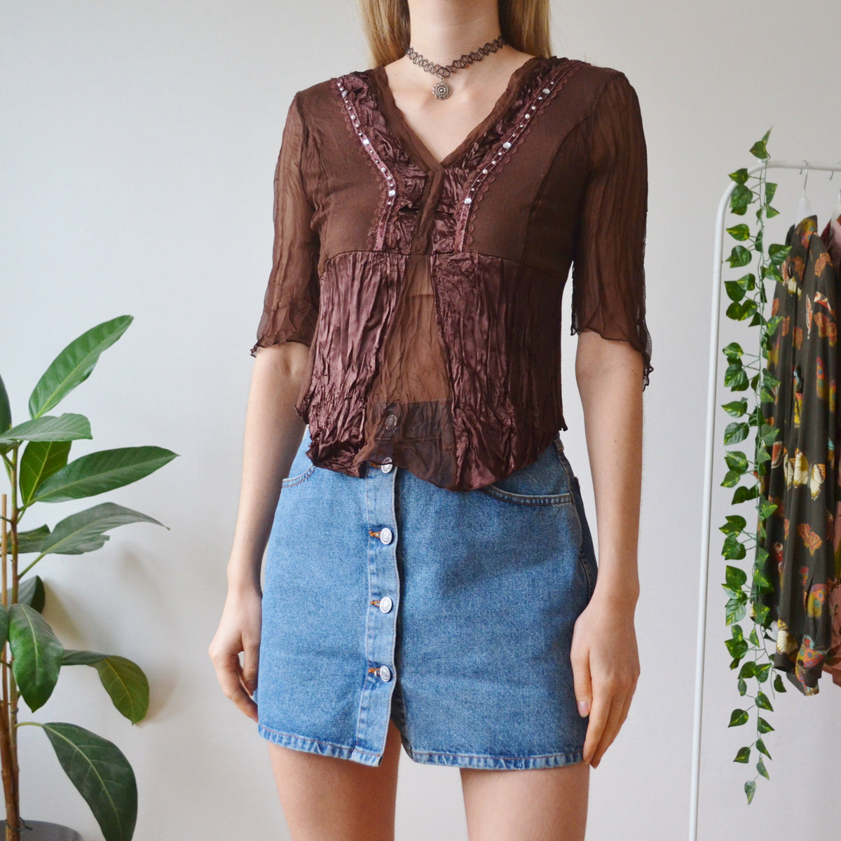 Brown fairy top S-M – Betty Berry